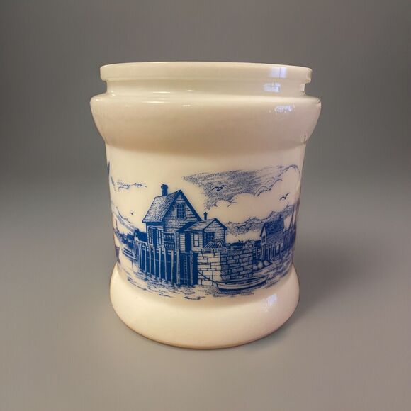 Unbranded | Accents | Milk Glass Sea Canister Jar Nautical Cigar ...